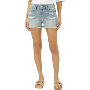 SILVER JEANS CO. Avery Cutout Denim Shorts - Seaside