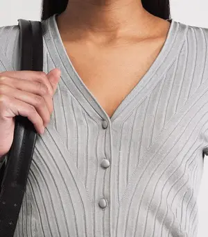 Adam Lippes Rib-knit V-neck Cardigan