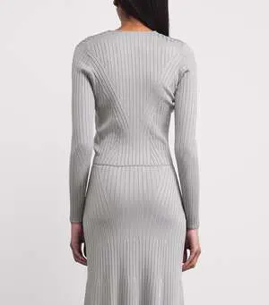 Adam Lippes Rib-knit V-neck Cardigan