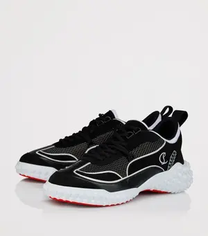 CHRISTIAN LOUBOUTIN Mara Embroidered Sneakers - Black