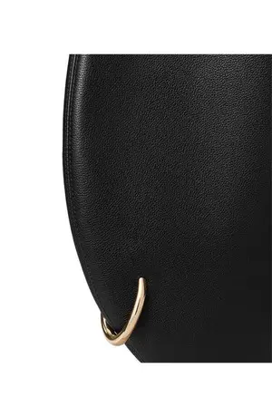 Tory Burch Pierced Soft Leather Shoulder Bag - Black