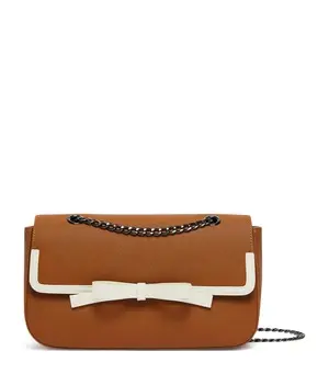 Marina Rinaldi Bow-detail Saffiano Leather Shoulder Bag