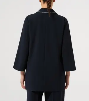 Marina Rinaldi Cady Embroidered Longline Blouse