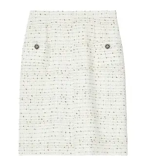 Marina Rinaldi Tweed Skirt - White