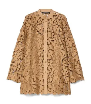Marina Rinaldi Macramé Lace Longline Shirt