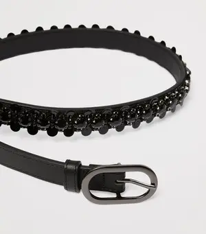 Marina Rinaldi Leather Embellished Belt