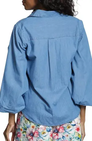 APNY Cotton Chambray Button-up Shirt