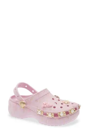 CROCS X Loveshackfancy Embellished Platform Clog - Ballerina Pink