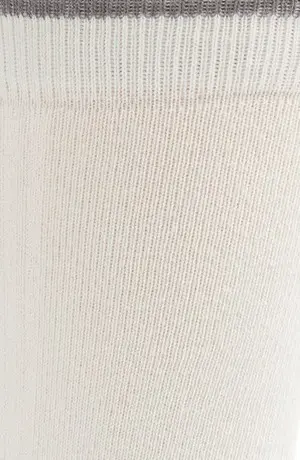 Nordstrom Stripe Cotton Blend Crew Socks - Grey Jet