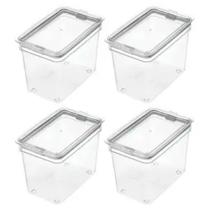 IDESIGN Medium Food Storage Bin With Airtight Lidset Of 4clear - Bronze