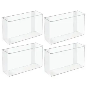 IDESIGN Adhesive Organizer Bin For Kitchenset Of 4 - Clear