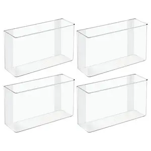 IDESIGN Adhesive Organizer Bin For Kitchenset Of 4 - Clear