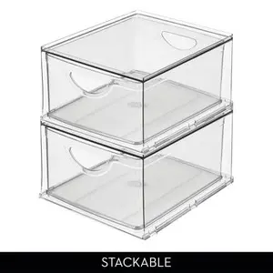MDESIGN Stackable Storage Drawer For Pantry, Set Of 2