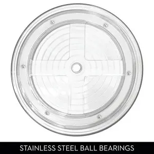 IDESIGN 9-inch Plastic 2-tier Lazy Susanset Of 2