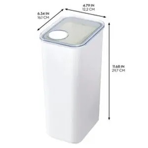 IDESIGN Extra Large Canister With Removable Pour Capset Of 4white