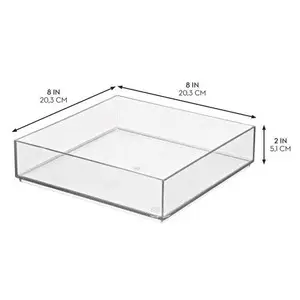 IDESIGN Plastic Makeup Drawer Organizer Trayset Of 4