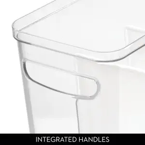 IDESIGN 3-section Divided Pantry Organizer Binset Of 4/white