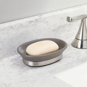 IDESIGN Ceramic Soap Dish For Bathroom Sink