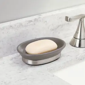 IDESIGN Ceramic Soap Dish For Bathroom Sink