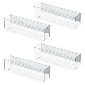 IDESIGN Magnetic Organizer Bins For Laundry Roomset Of 4 - Clear