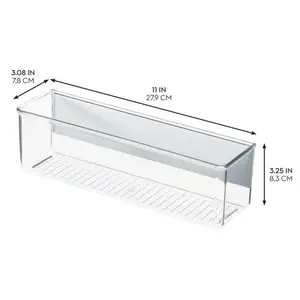 IDESIGN Magnetic Organizer Bins For Laundry Roomset Of 4 - Clear