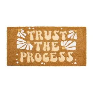 MDESIGN Trust The Process Coir Large Rectangular Doormat