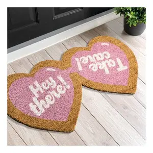 MDESIGN Heart-shaped Sunglass Shaped Coir Doormat
