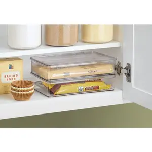 IDESIGN Stackable Hinged-lid Pantry Storage Boxset Of 4
