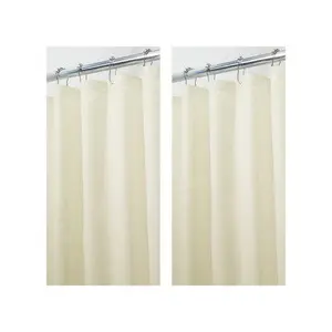IDESIGN Solid Polyester Shower Curtain72" X 72"set Of 2