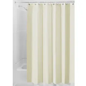 IDESIGN Solid Polyester Shower Curtain72" X 72"set Of 2