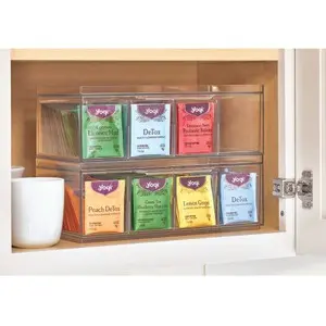 IDESIGN Set Of 4 Stackable 4-section Tea Storage Drawers