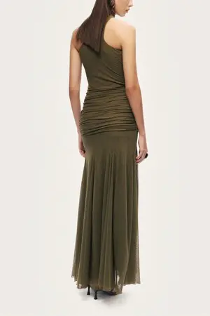 NOCTURNE Halter Neck Draped Maxi Dress