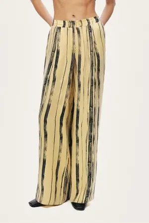 NOCTURNE Striped Wide-leg Pants