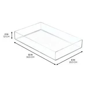 IDESIGN Set Of 4 Makeup Drawer Organizer Trays For Vanity