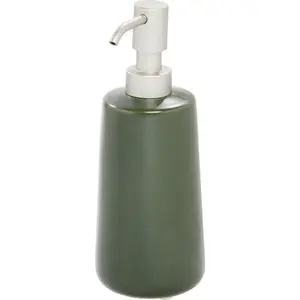 IDESIGN Ceramic Earth Collection Refillable Tall Soap Dispenser