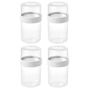 IDESIGN Medium Stack 'n Snack Food Containersset Of 4/white - Clear