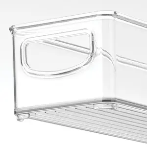 IDESIGN Stackable Pantry Storage Bins With Handles, Set Of 4