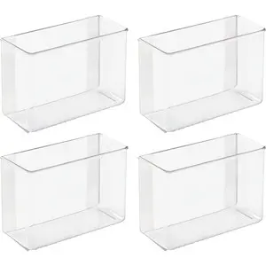 IDESIGN Adhesive Organizer Bin For Kitchenset Of 4 - Clear