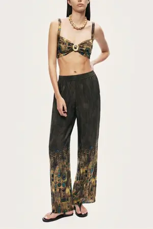 NOCTURNE Printed Straight-leg Pants