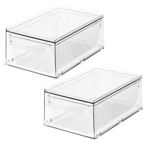 IDESIGN Stackable Kitchen Storage Drawerset Of 2 - Clear