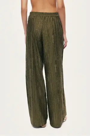 NOCTURNE Textured Wide-leg Pants