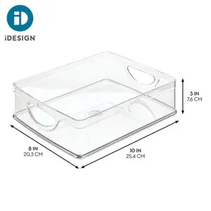 IDESIGN Stackable Pantry Bin With Handlesset Of 2made