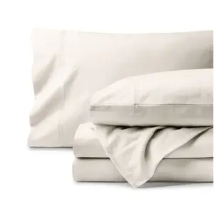 BARE HOME 100% Organic Cotton Flannel Sheet Set Cream