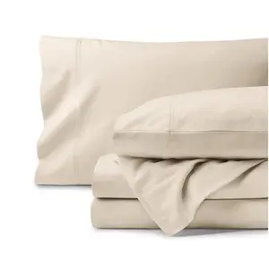 BARE HOME 100% Organic Cotton Flannel Sheet Set Sand