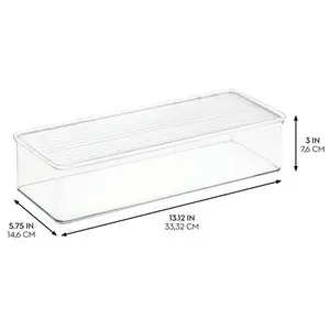 IDESIGN Stackable Hinged-lid Pantry Storage Boxset Of 4