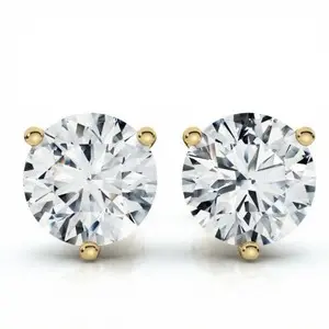 BLISS DIAMOND 2ct Tw Round Diamond Studs 14k Gold Lab Grown