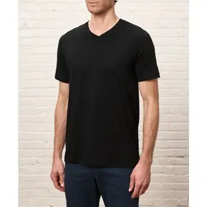 PACT Organic Cotton Softspun Essential V-neck Tee - Black