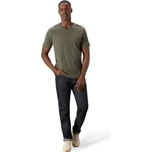 PACT Organic Cotton Softspun Essential V-neck Tee - Dusted Green
