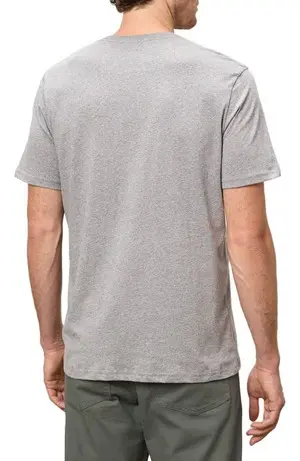 PACT Organic Cotton Softspun Essential V-neck Tee - Heather Grey
