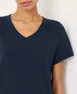 PACT Organic Cotton Softspun Essential V-neck Tee - Navy